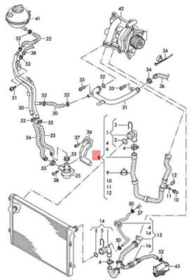 Genuine VW SEAT Sharan Coolant Hose With Quick Release Coupling ...