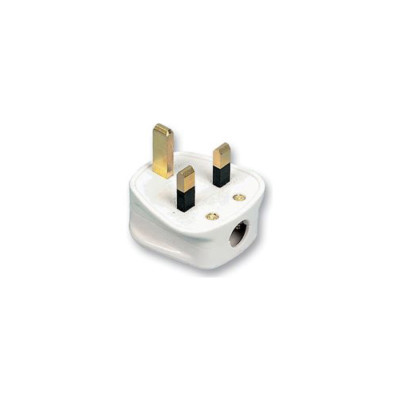 13AMP UK 3 PIN FUSED WHITE MAINS PLUG 13A PACK SOCKET BULK 1 2 3 5 10 ...