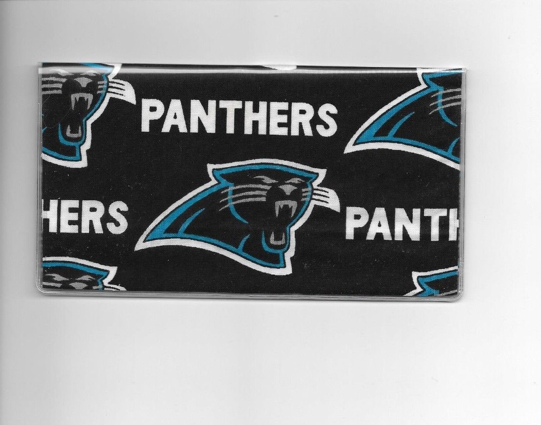 CAROLINA PANTHERS CHECKBOOK COVER FABRIC FOOTBALL | eBay