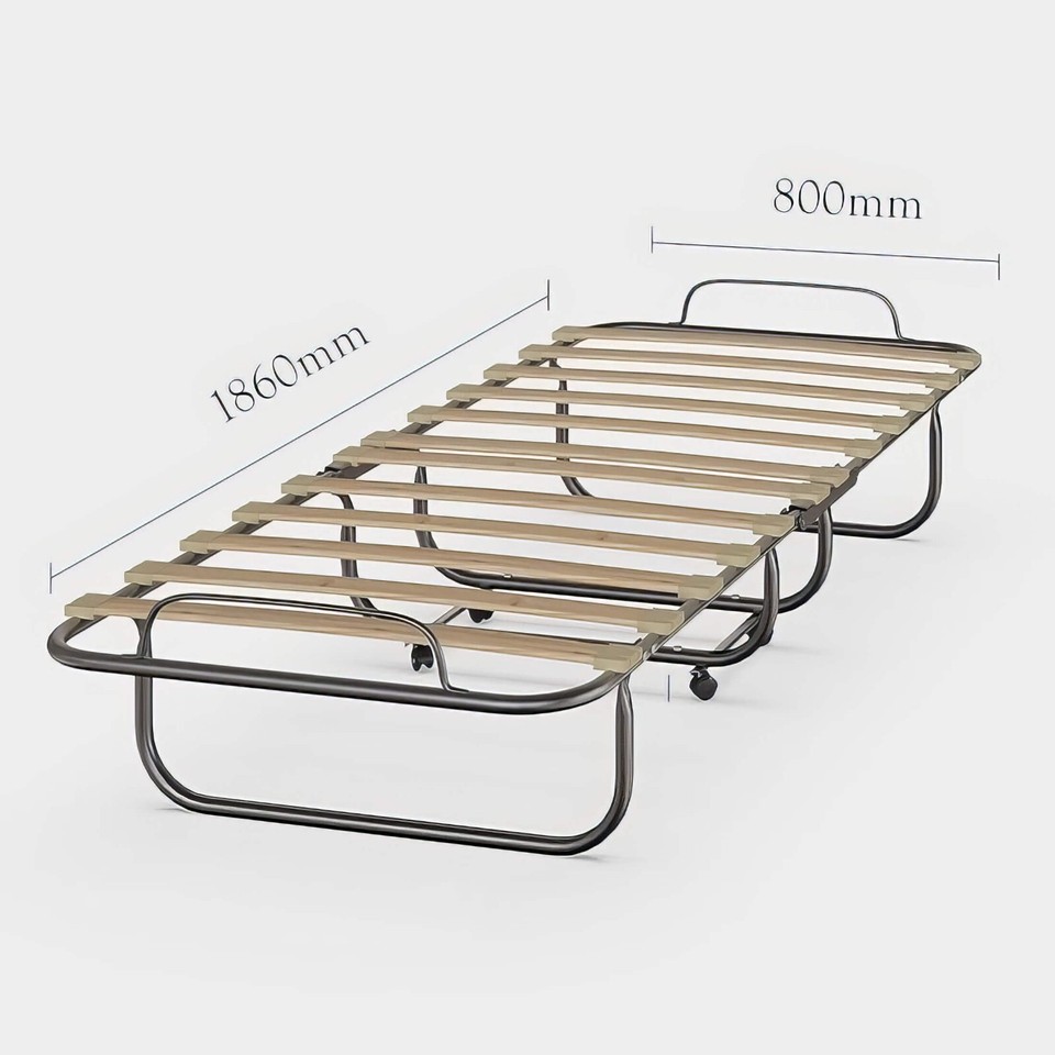 3FT SINGLE GUEST BED WITH MATTRESS STOCKHOLM COMPACT FOLDING BLACK ...