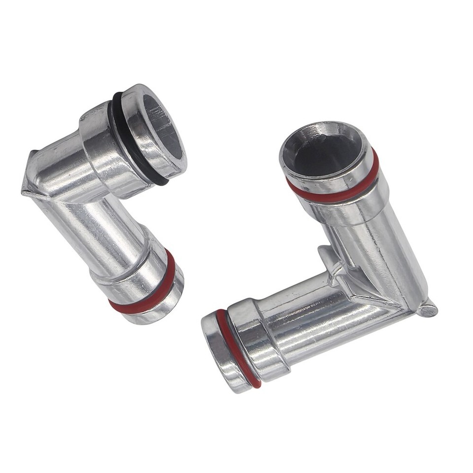 12565082 2PCS Aluminum Heater Hose Elbows Upper Lower for Chevy Pontiac ...