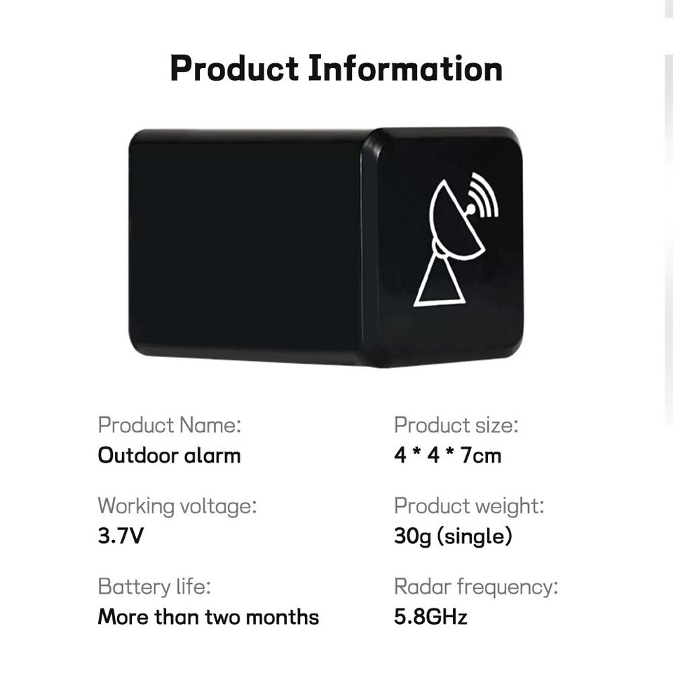 Microwave Radar Perimeter Camping Camping Alarm Early Warning Security ...