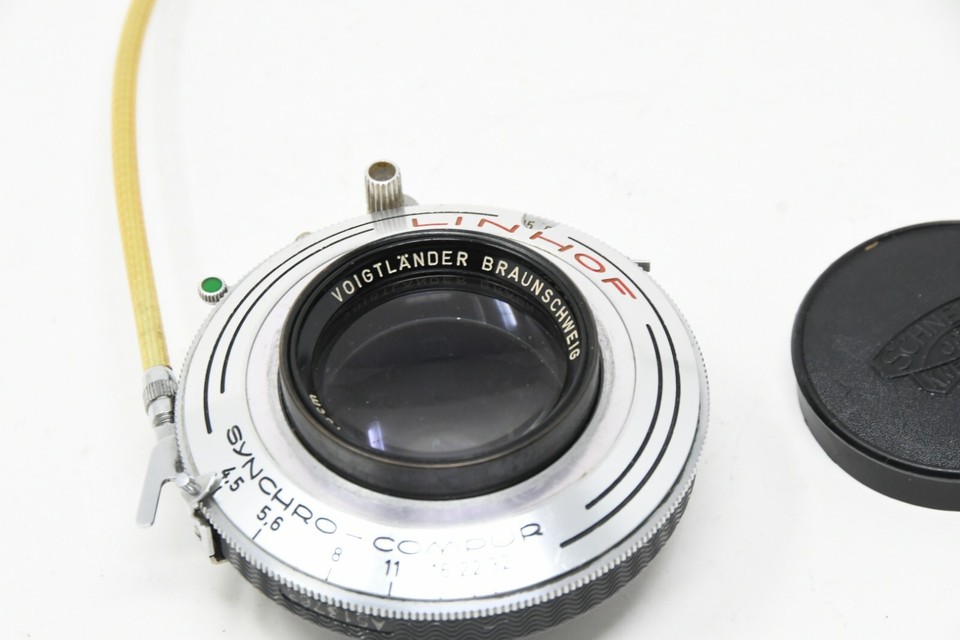 Linhof Voigtlander Braunschweig Heliar f:4.5/15cm Syncho-Compur shutter ...