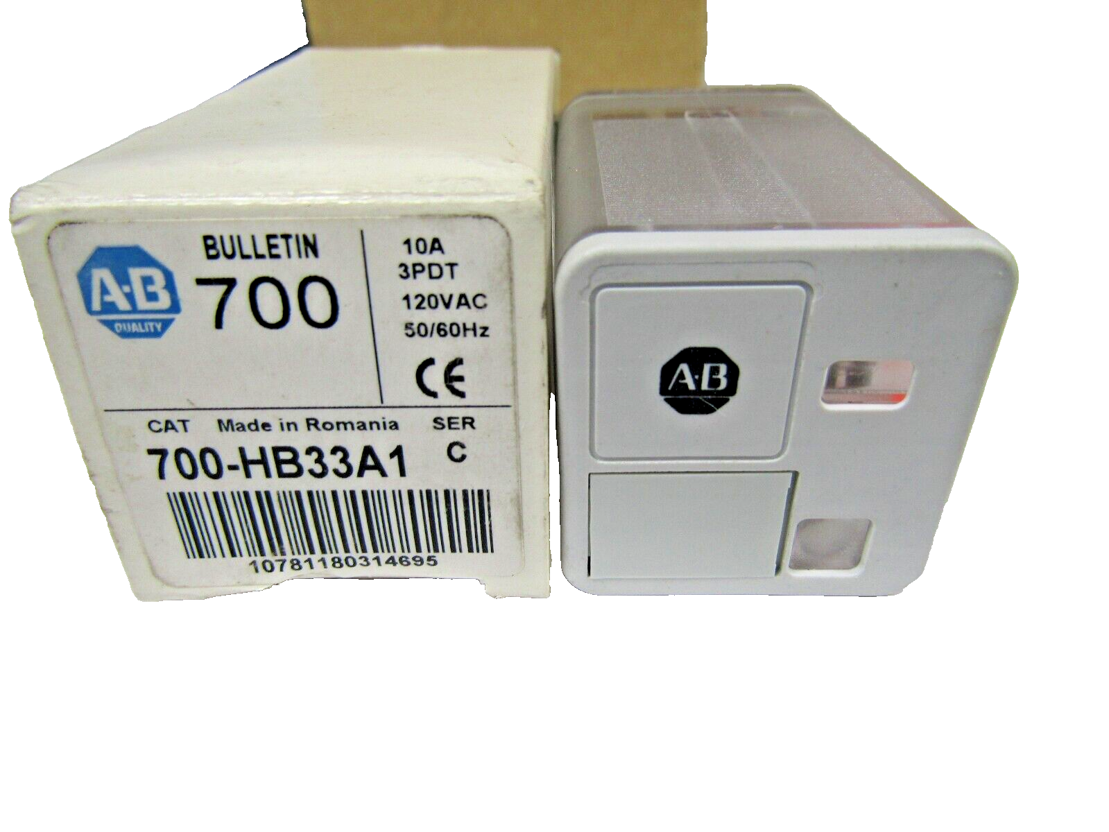 🔥 NEW ALLEN BRADLEY 120 VAC RELAY 11 BLADE 10 AMP 3PDT 700-HB33A1 SER C ...