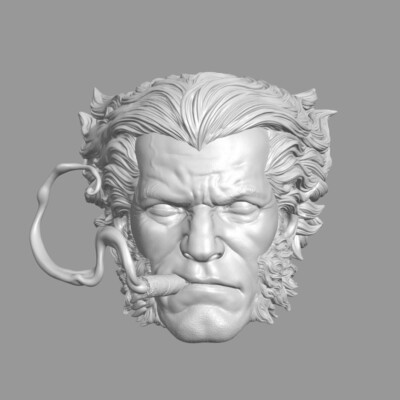 Wolverine X-Men w.cigar v2 custom head for Marvel Legends & other ...