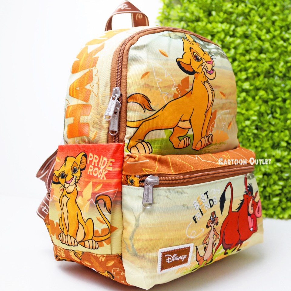 Disney Loin King Mini Backpack 13" lady Purse Bag Simba Pumbaa Timom | eBay