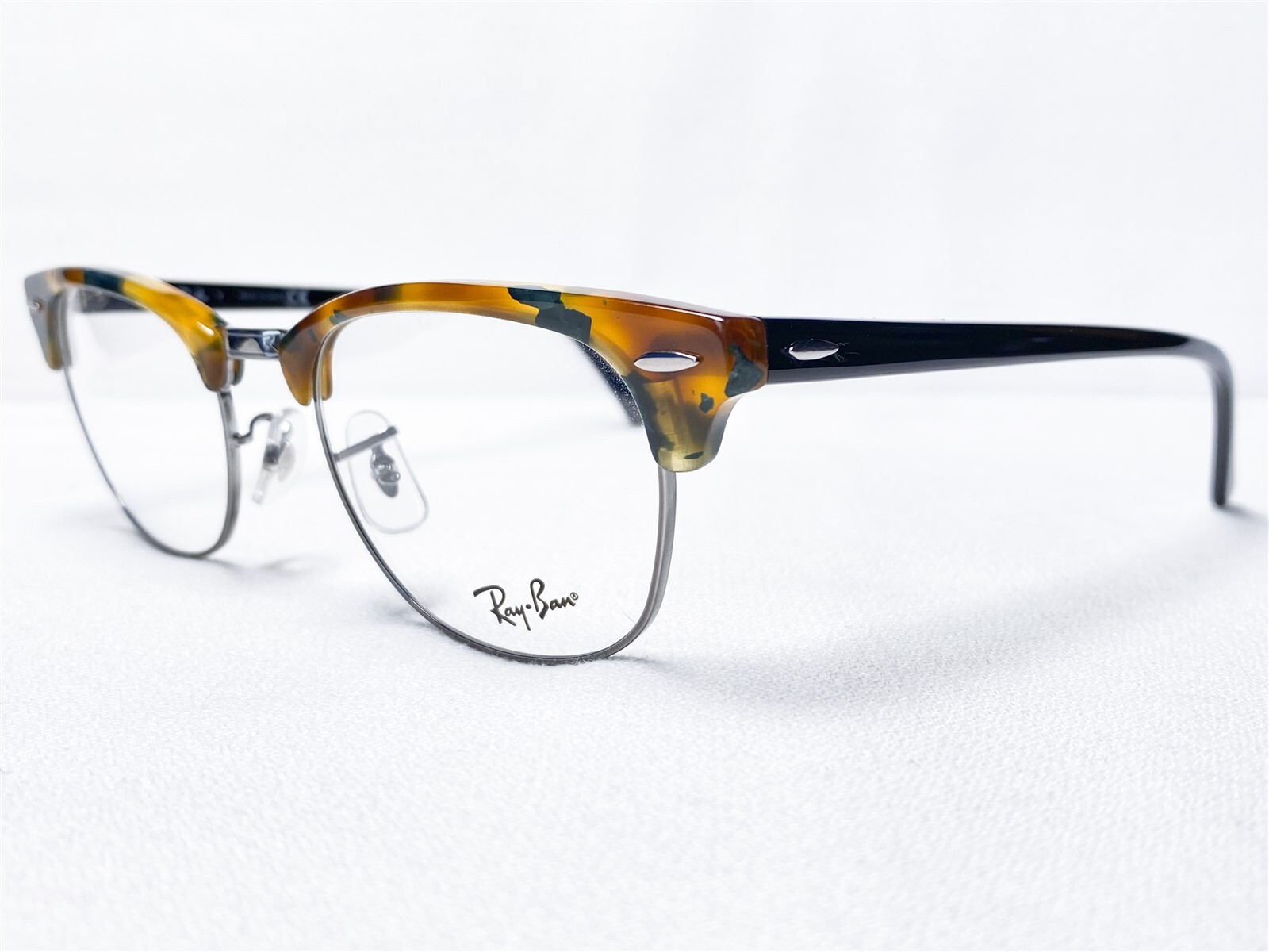 NEW Ray Ban RB5154 5493 Clubmaster Green Havana Eyeglasses Frames 51/21 ...