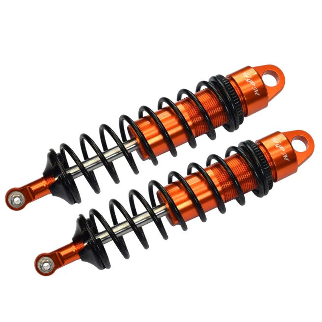 GPM Alum 6061-T6 Front Adjustable Spring Dampers 128mm Orng w/6mm Shaft ...