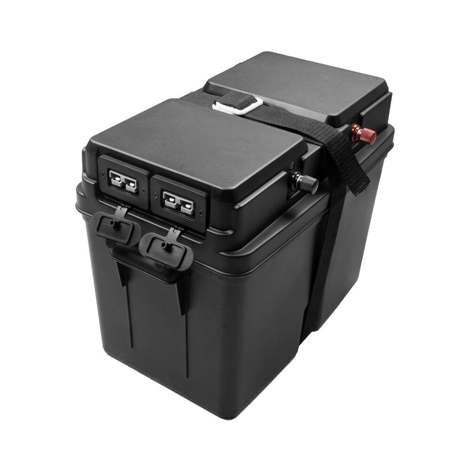 Trolling Motor Battery Power Box Waterproof Storage Box with Voltmeter ...