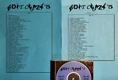 RARE WBMX Chicago TECHNO Street Mix EDIT CRAZY #5 DJ “BOBBY D” CD Out ...