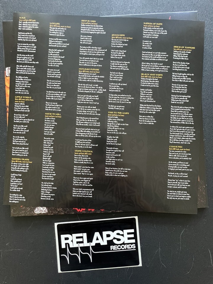 Cryptic Slaughter - Convicted Vinyl Record LP (Black Ice with Splatter ...