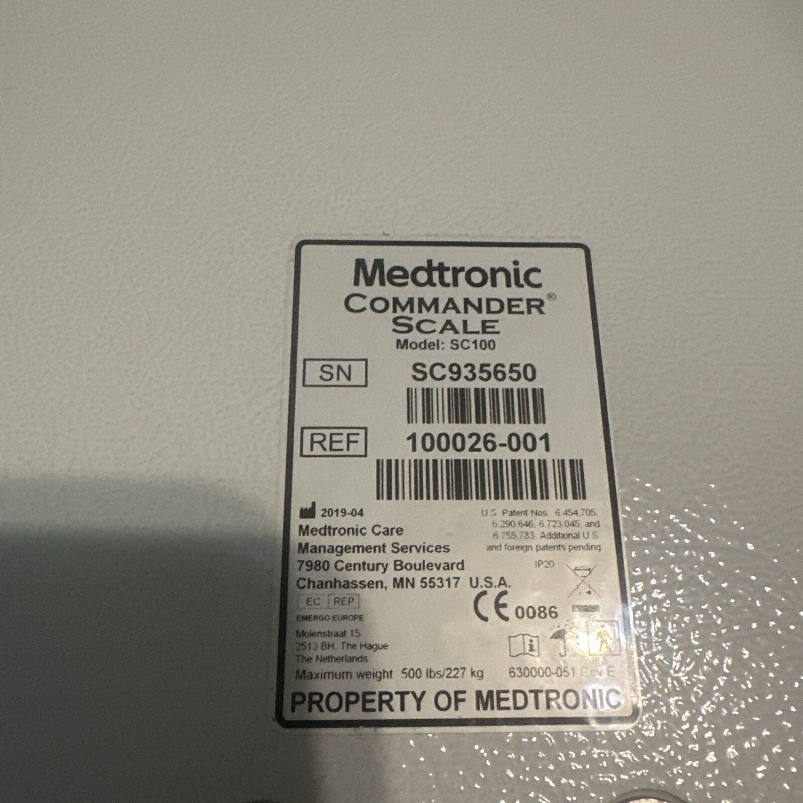Medtronic Sc100 Commander Scale 100026-001 for sale online | eBay