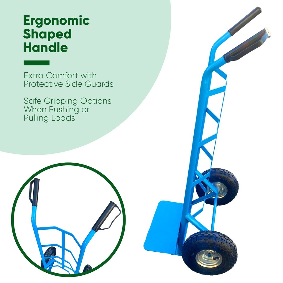 Hand TROLLEY Sack Barrow Truck Hand Protection Pneumatic tyres Heavy ...
