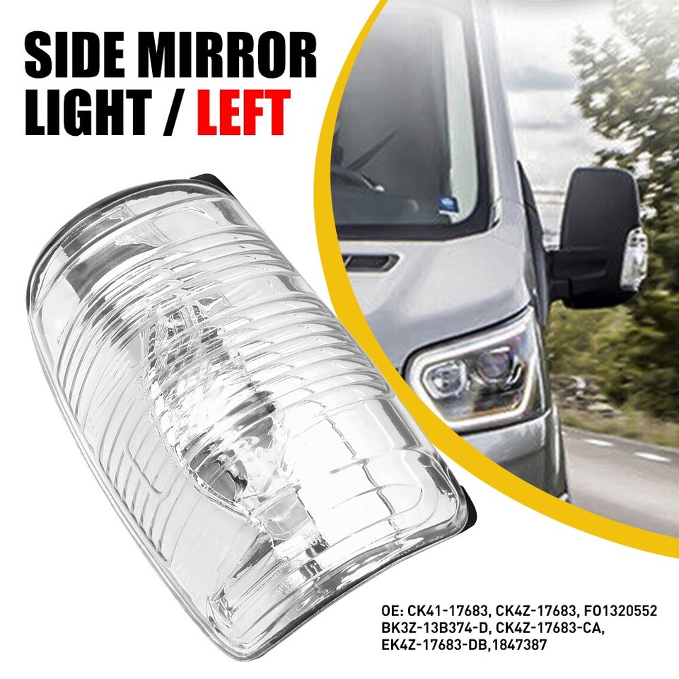 Clear Side Mirror Turn Signal Light Lens For 15-21 Ford Transit Cargo ...