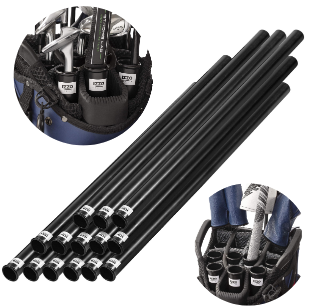 Golf Bag Tubes Inserts 1.5 Inches 14-Pieces Black Hard Golf Bag Club ...