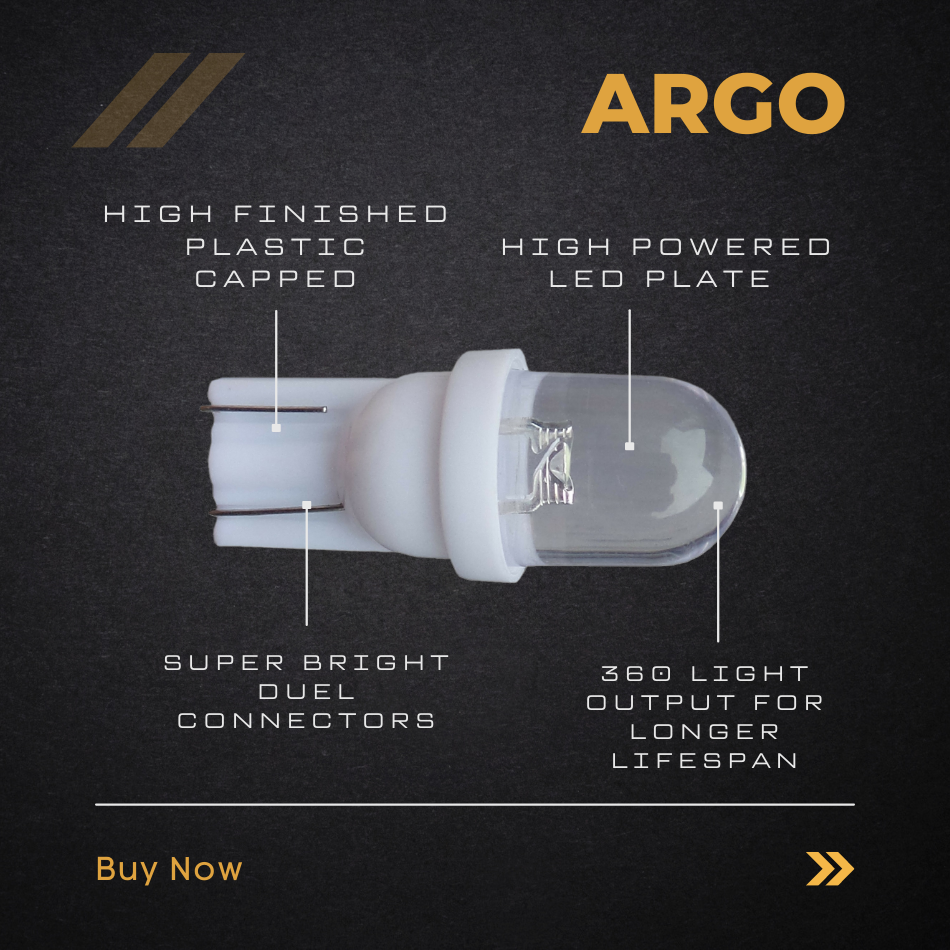 501 T10 Led White Side Light Bulbs W5w Amber Red Green Interior Car ...