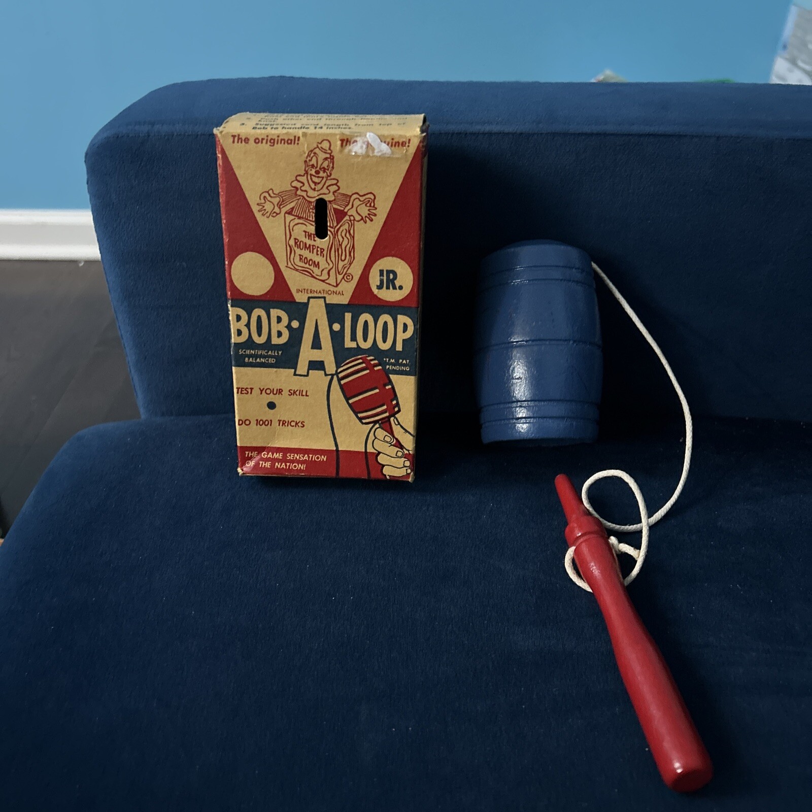 VTG NOS ROMCO 1958 BOB-A-LOOP WOODEN TOY GAME w/ORIGINAL BOX MADE IN ...