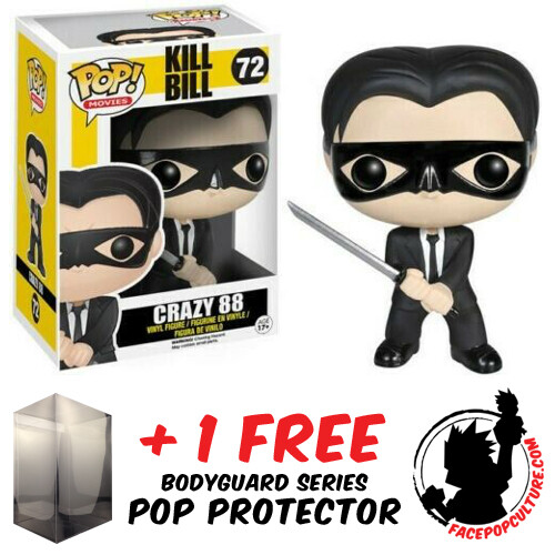FUNKO POP KILL BILL CRAZY 88 #72 VINYL FIGURE + FREE POP PROTECTOR ...