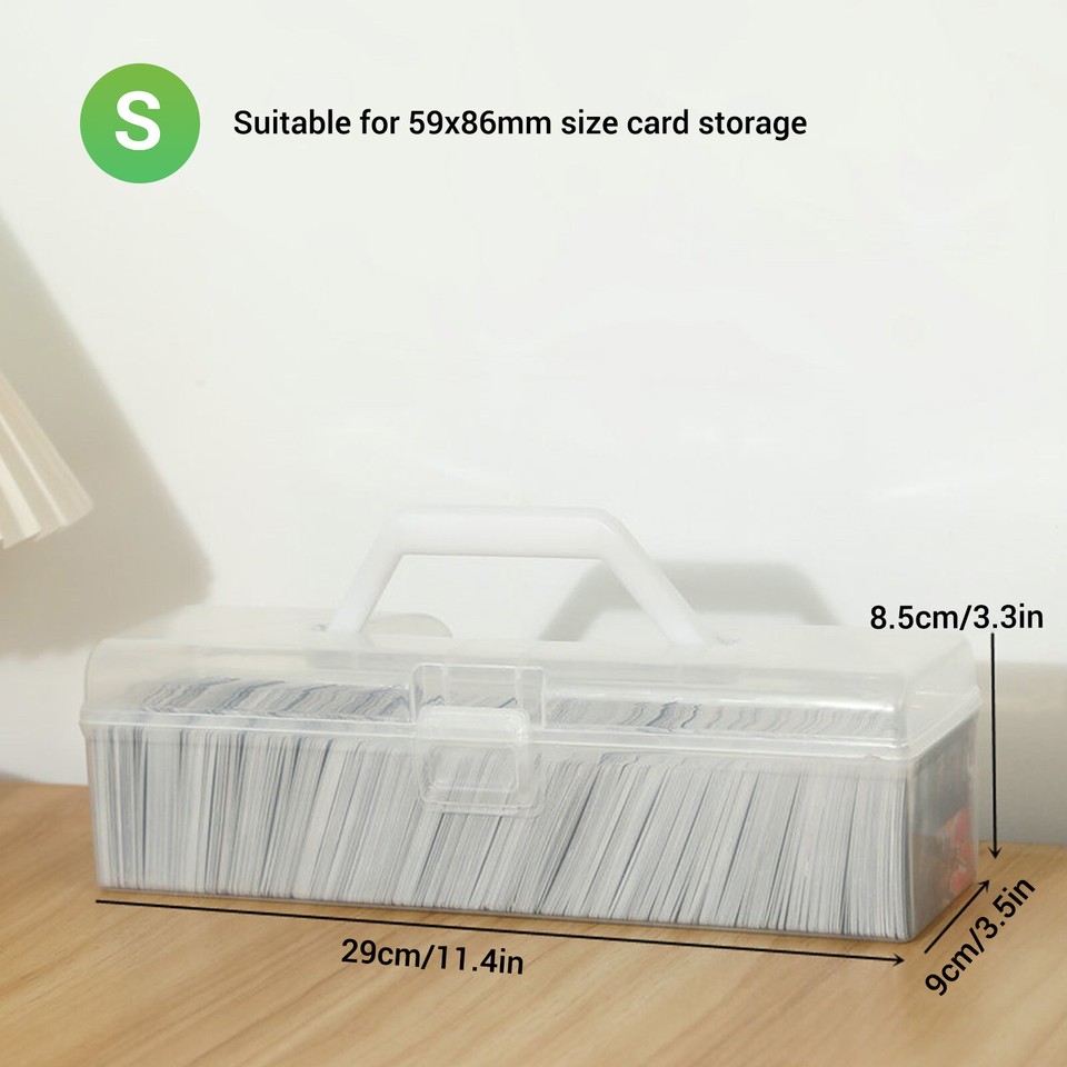 1-5PCS Clear Trading Card Storage Box Plastic Playing Card Case for ...