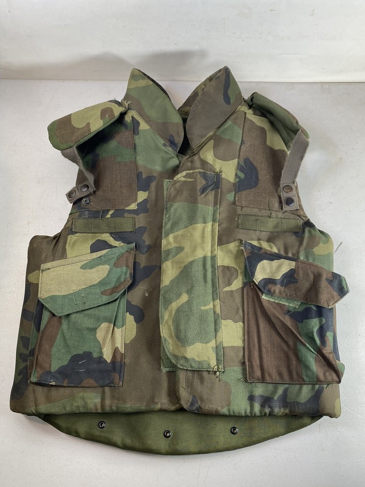 US PASGT Flak Jacket Woodland Camo Fragmentation Vest Army Bullet Proof ...