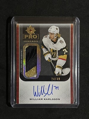 2020 Upper Deck William Karlsson Pro Threads Golden Knights Auto GAME ...