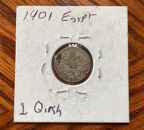 Egypt 1327 (1910) 2 One Qirsh Silver Coin (XF) | eBay