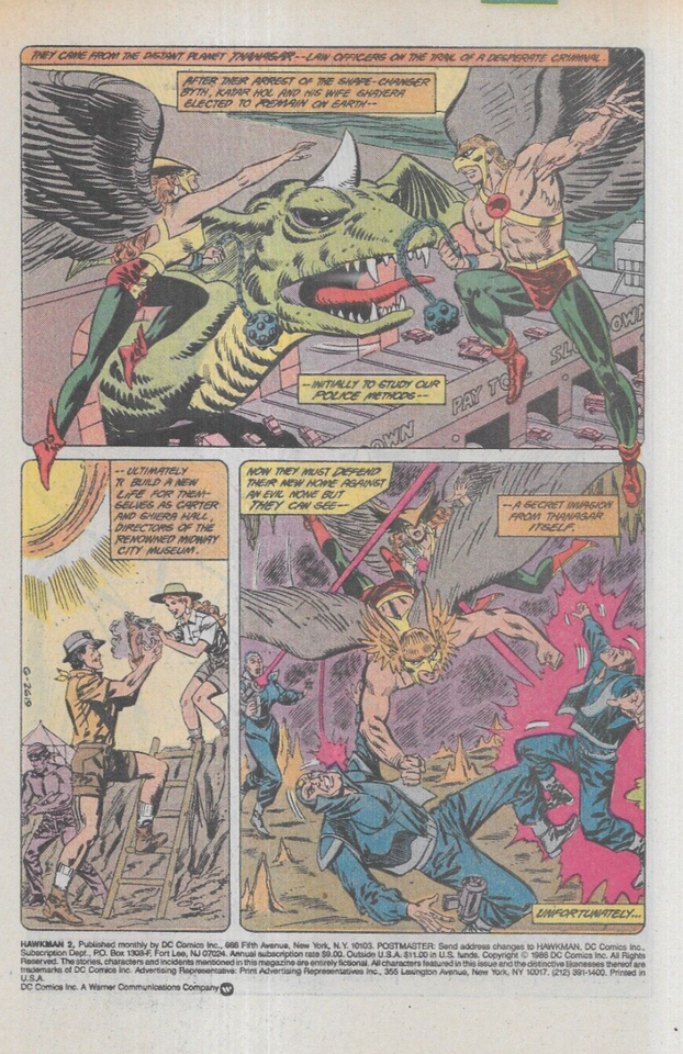 Hawkman Comic 2 Copper Age First Print 1986 Isabella Howell Heck ...