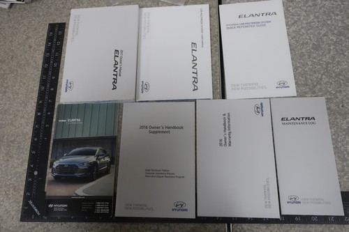 Hyundai Elantra Owners Manual 2017 Navigation Book Set Free Shipping ...