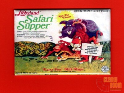 Libbyland Safari Supper vintage box art 2x3" fridge/locker magnet TV ...