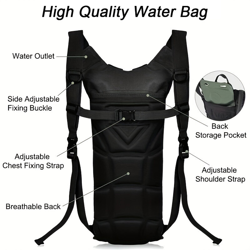 3L Water Bladder Bag Hydration Backpack Pack Hiking Camping Cycling ...