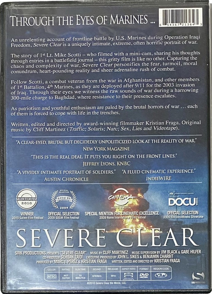 Severe Clear - Through The Eyes Of Marines (DVD, 2010) | eBay