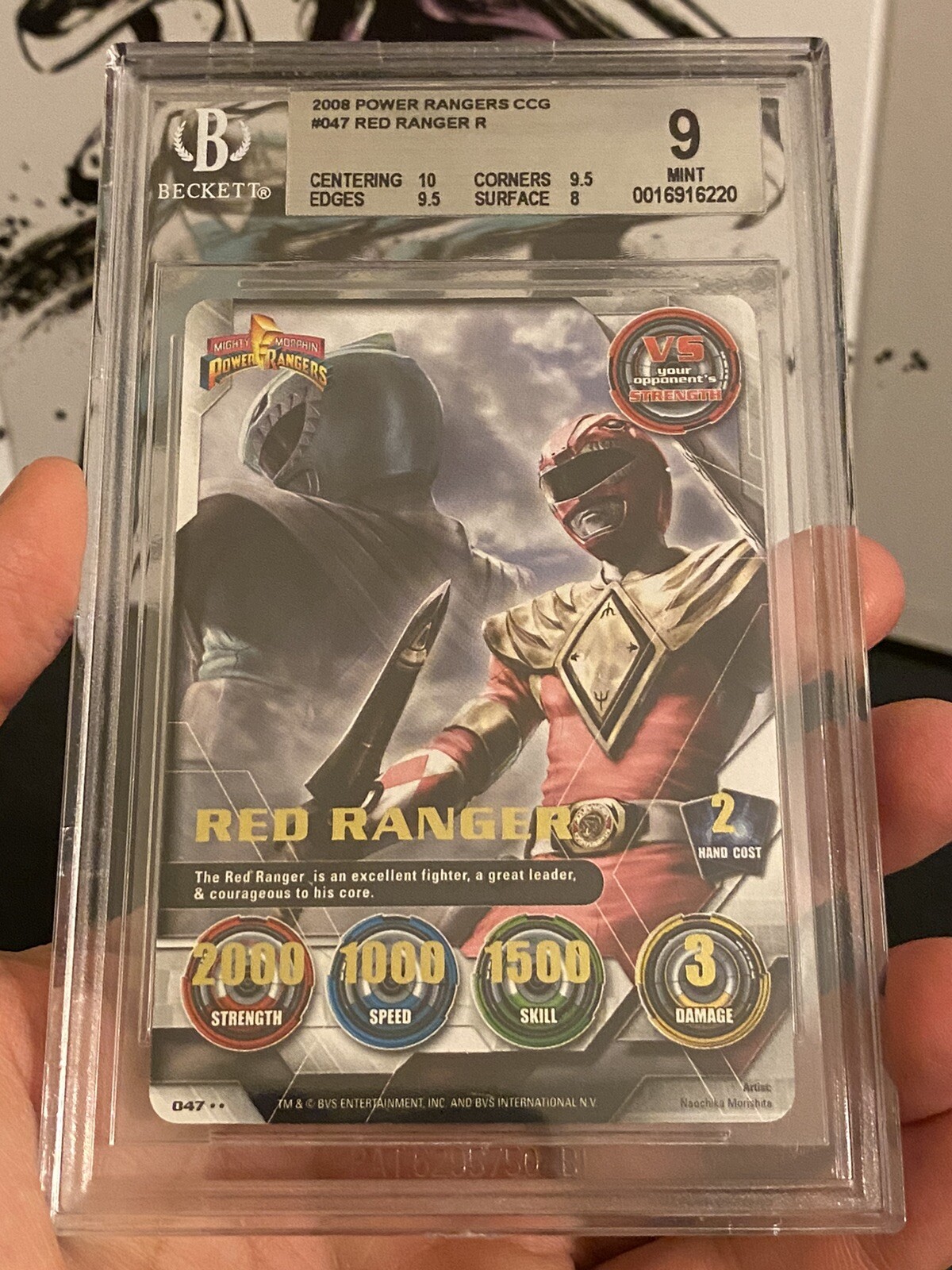 Red Ranger (#047) Rare - 2008 Power Rangers Collectible Card Game - BGS ...