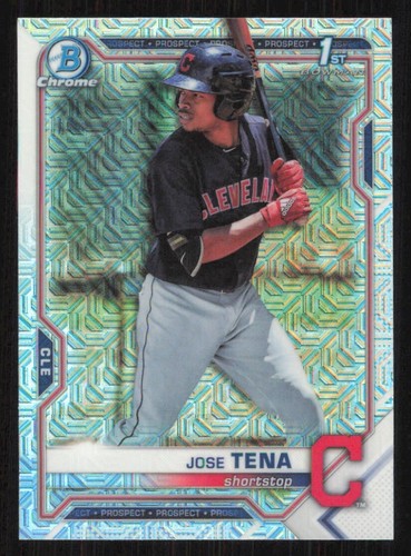 2021 Bowman Chrome JOSE TENA Mojo Refractor card CLEVELAND GUARDIANS ...