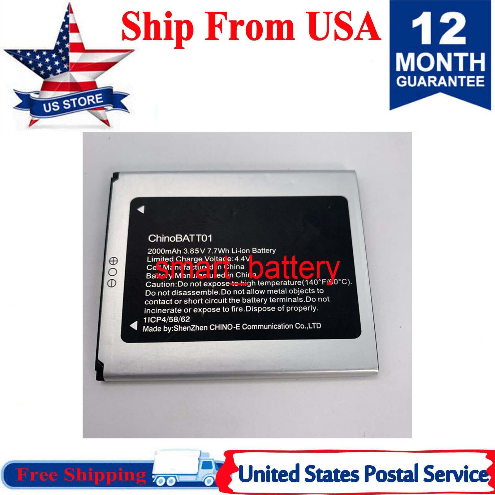 New 3.85V 2000mAh ChinoBATT01 Li-ion Battery for UMX Unimax U683CL ...