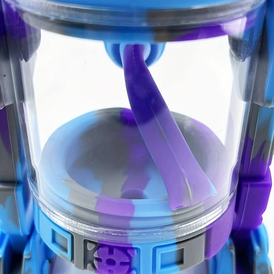 Silicone Bong, 5" Rotatable Foots Robots Silicone Hookah, Heatproof ...