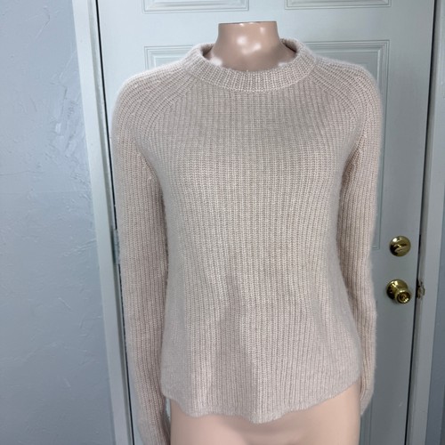 Jenni Kayne Sweater Women's XS Cashmere Knit Pullover Crew neck Cream ...