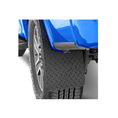 Deezee DZ1808TB Pair of Black Aluminum Diamond Plate Mud Flaps for ...