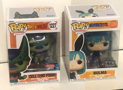 Dragon Ball Z Cell & Bulma lot of 2 Rare Funko Pop Exclusive Figures ...