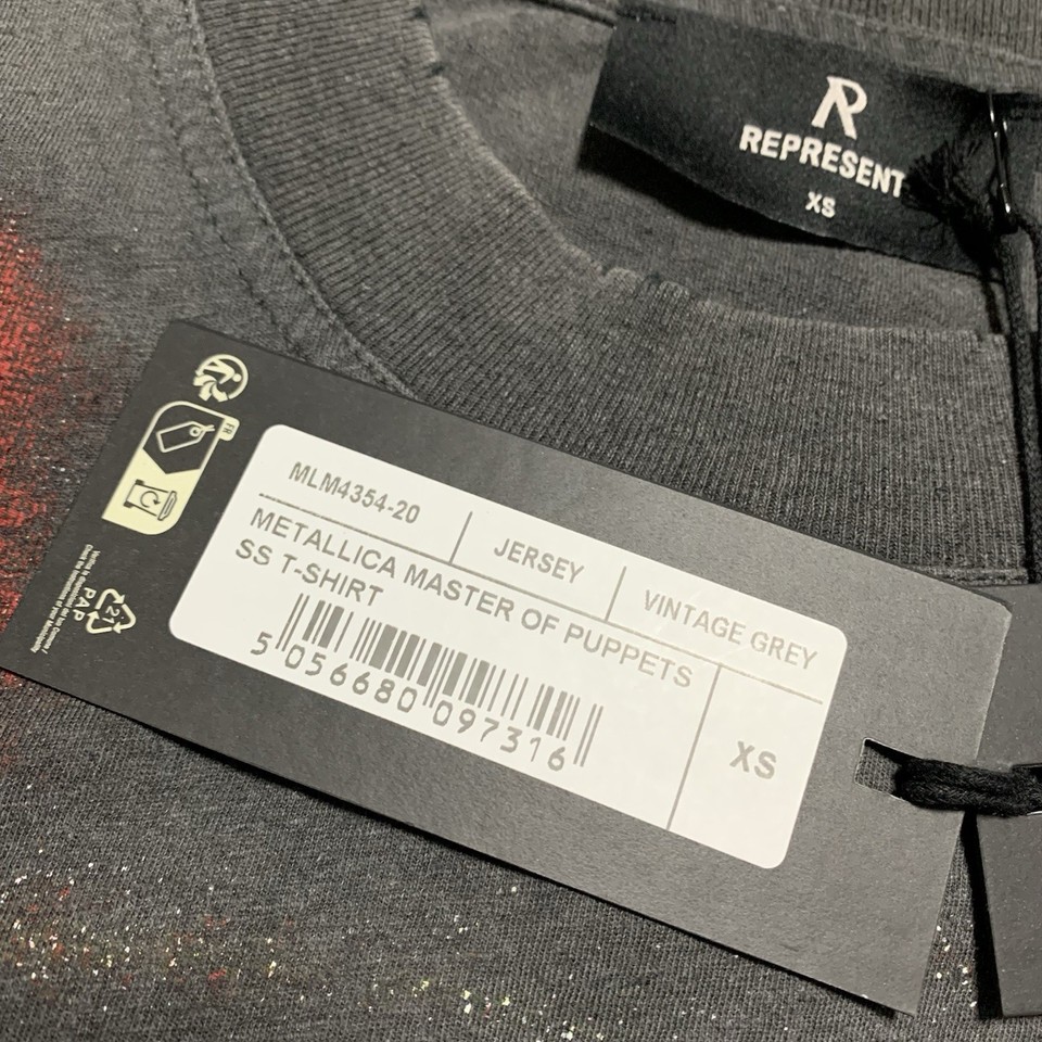 Represent XS Metallica Master Of Puppets Vintage Grey Tee | eBay Australia