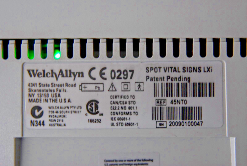 Welch Allyn 45NTO Vital Signs Spot LXi Patient Monitor W/ Stand, and ...