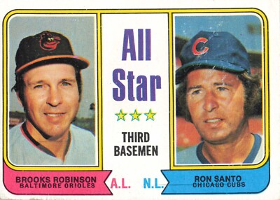 All Star Third Baseman Brooks Robinson / Ron Santo 1974 Topps Baseball ...