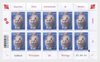 monaco 2025 cats SELKIRK REX katzen gatos gatti chat pets 10v mnh FULL ...
