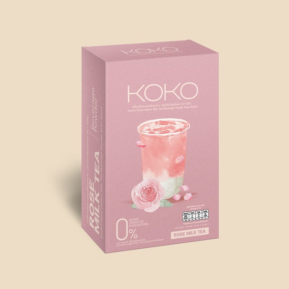 6x KOKO Rose Milk Tea Instant Powder Drink Help Excretion Control ...