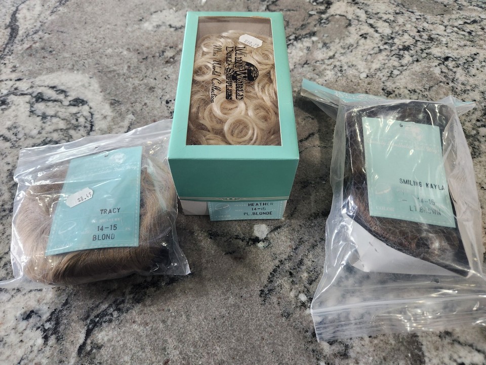 NEW Mini World Doll Wigs size 14 -1 5, Multiple colors and styles | eBay