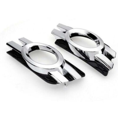 Pair Chorme Front Bumper Fog Light Cover Grille For Mercedes X164 GL320 ...