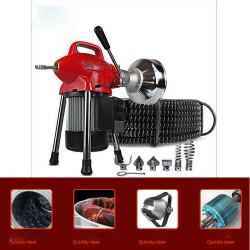 3/4"-4" Sectional Pipe Drain Cleaner Cleaning Machine Electric Snake ...