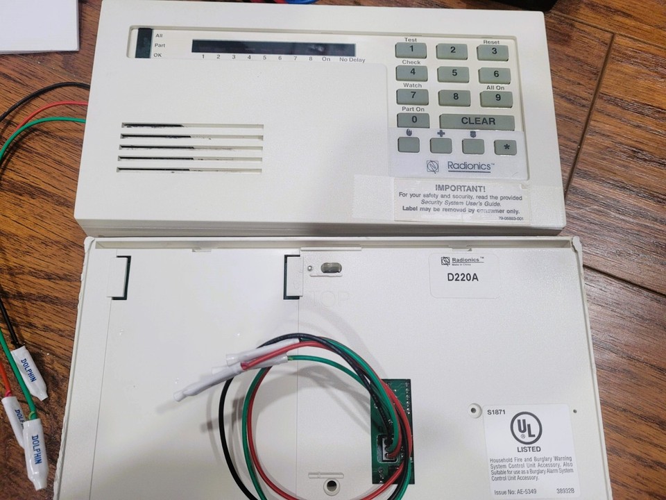 Home Security Fire Burglar Bosch Radionics Alarm System D2212BE D220A ...