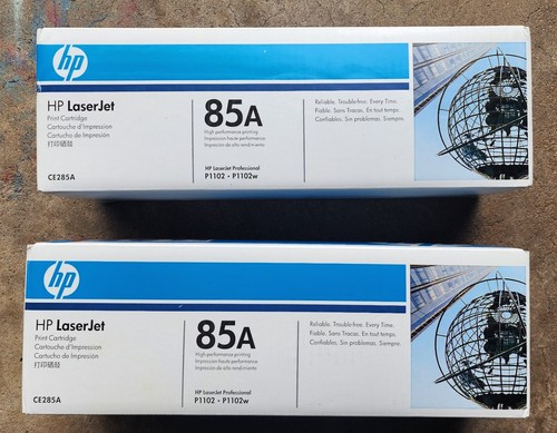 Two [2] HP 85A toner cartridges, new, factory sealed, OEM | eBay