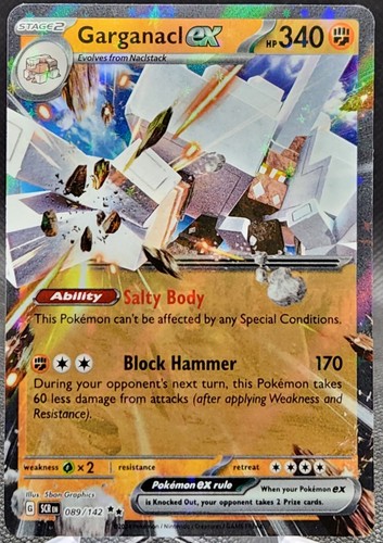 Garganacl ex 89/142 Pokemon Stellar Crown Double Rare | eBay
