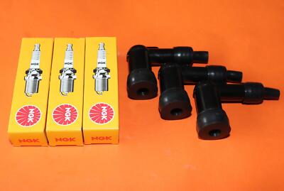 BSA A75 ROCKET 3 NGK SPARK PLUGS LUCAS SPARK PLUG CAPS X 3 | eBay